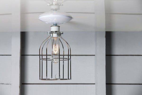Nickel Cage Light - Ceiling Mount | Industrial Light Electric