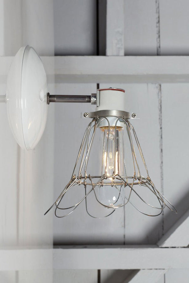 Industrial Wall Lamp - Vintage Wire Cage Wall Sconce Lamp | Industrial ...